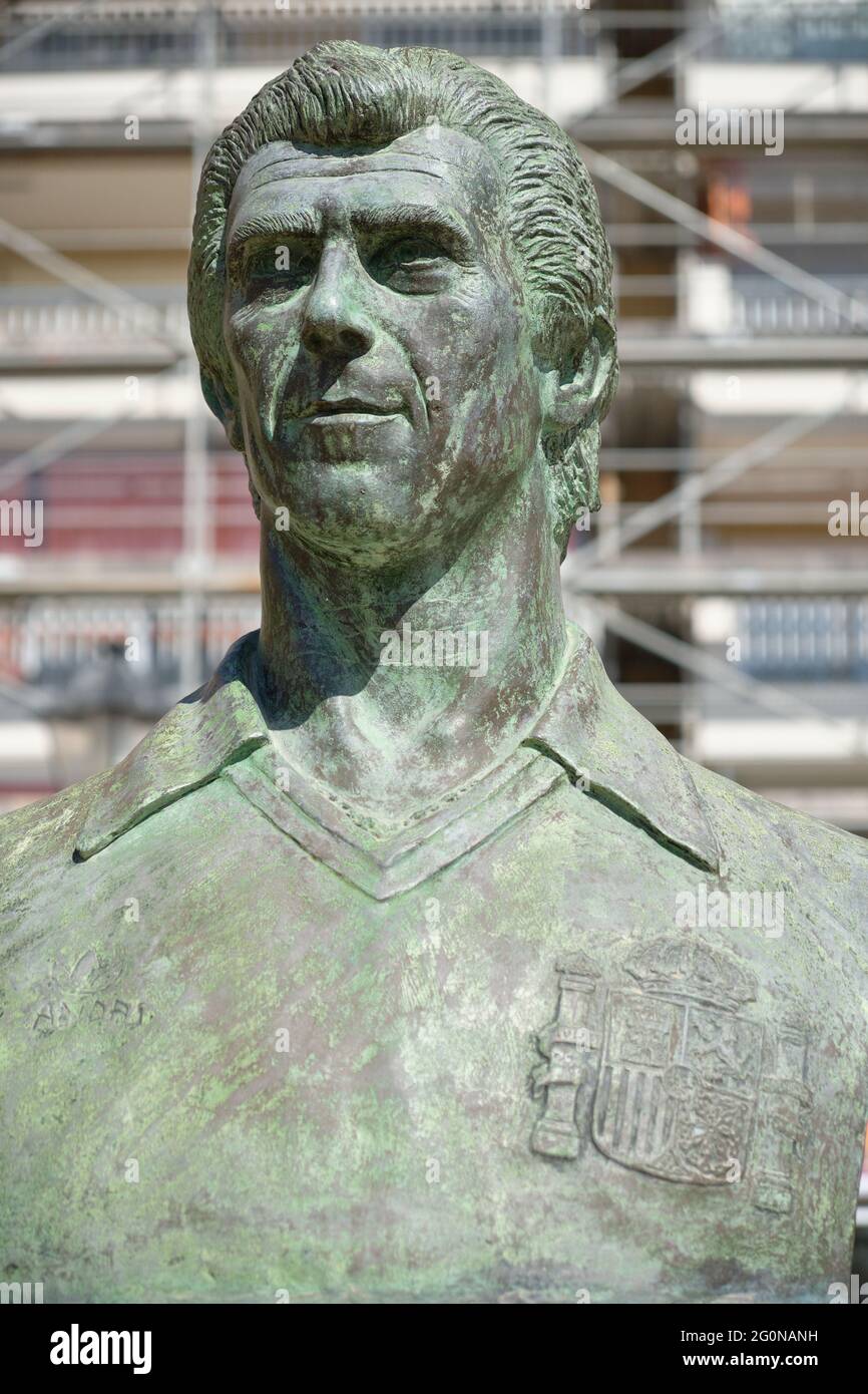 Monument of Spanish football player Juanito in Fuengirola, Malaga ...