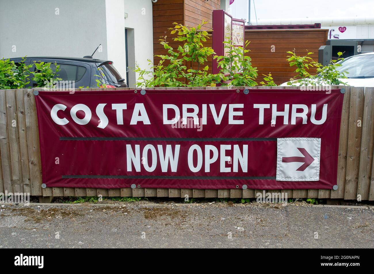 Slough, Berkshire, UK. 2nd June, 2021. The Drive Thru Costa Coffee ...