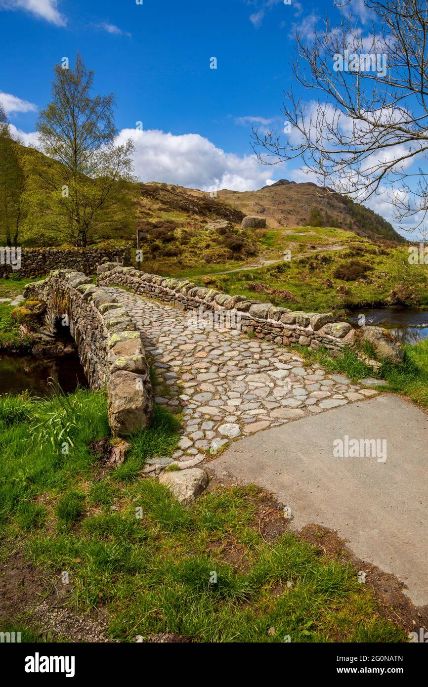 Bridge over the watendlath beck english lake district hi-res stock ...