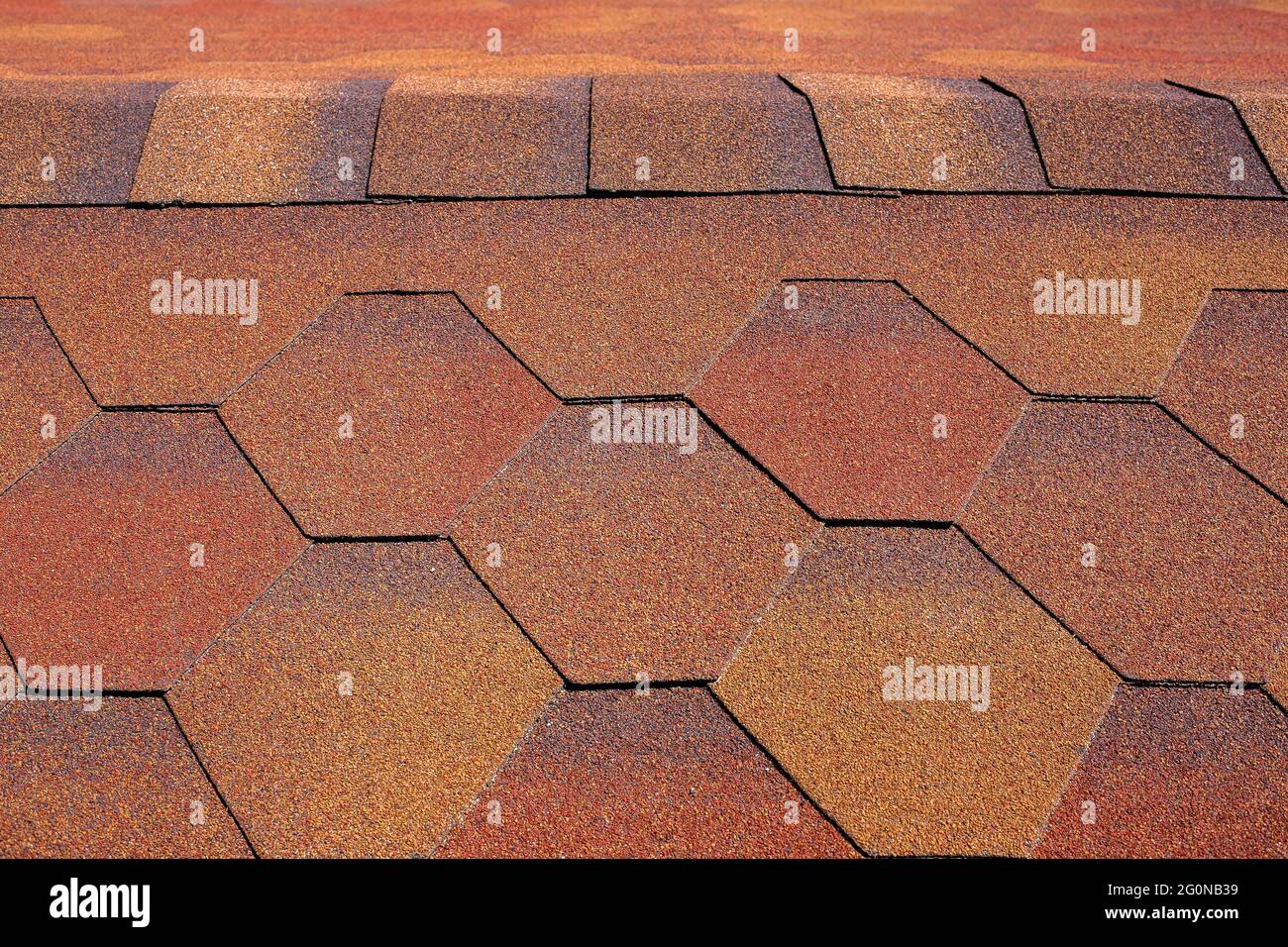 roof texture of building covered with soft bitumen shingles stone ...