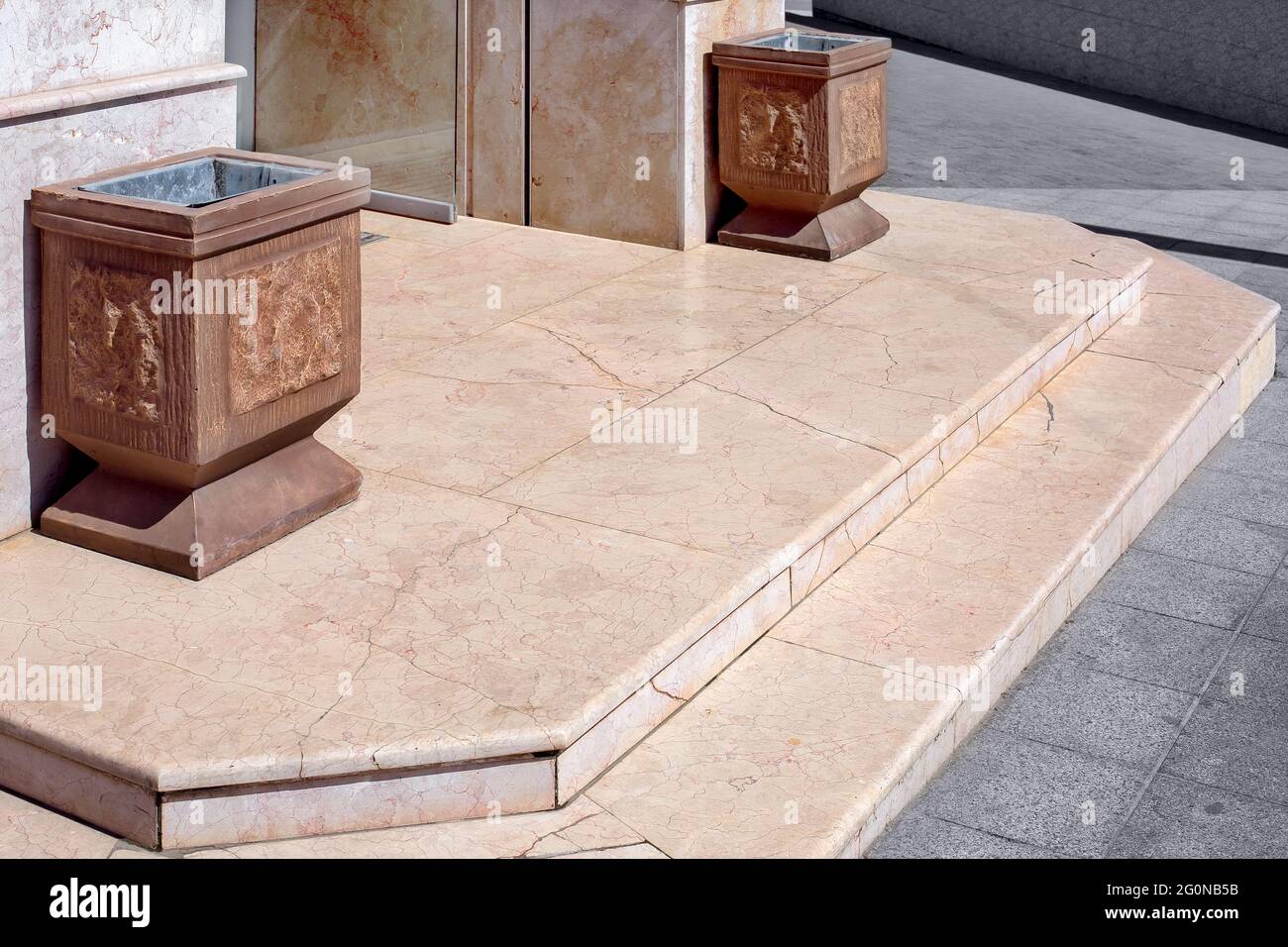 granite threshold with steps at the entrance to the store with stone ...