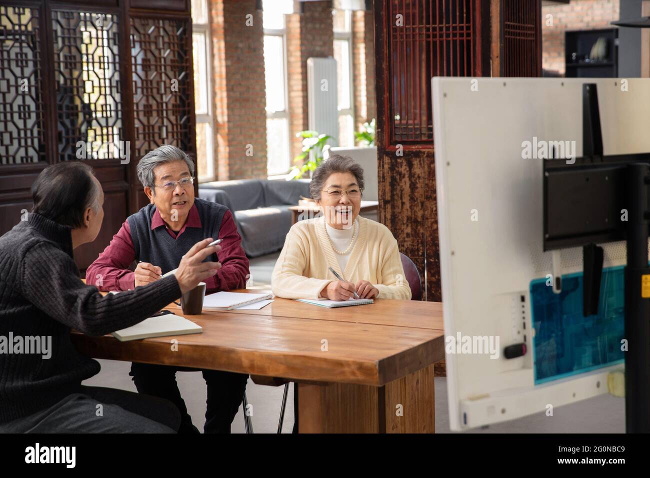 The old class learning Stock Photo - Alamy