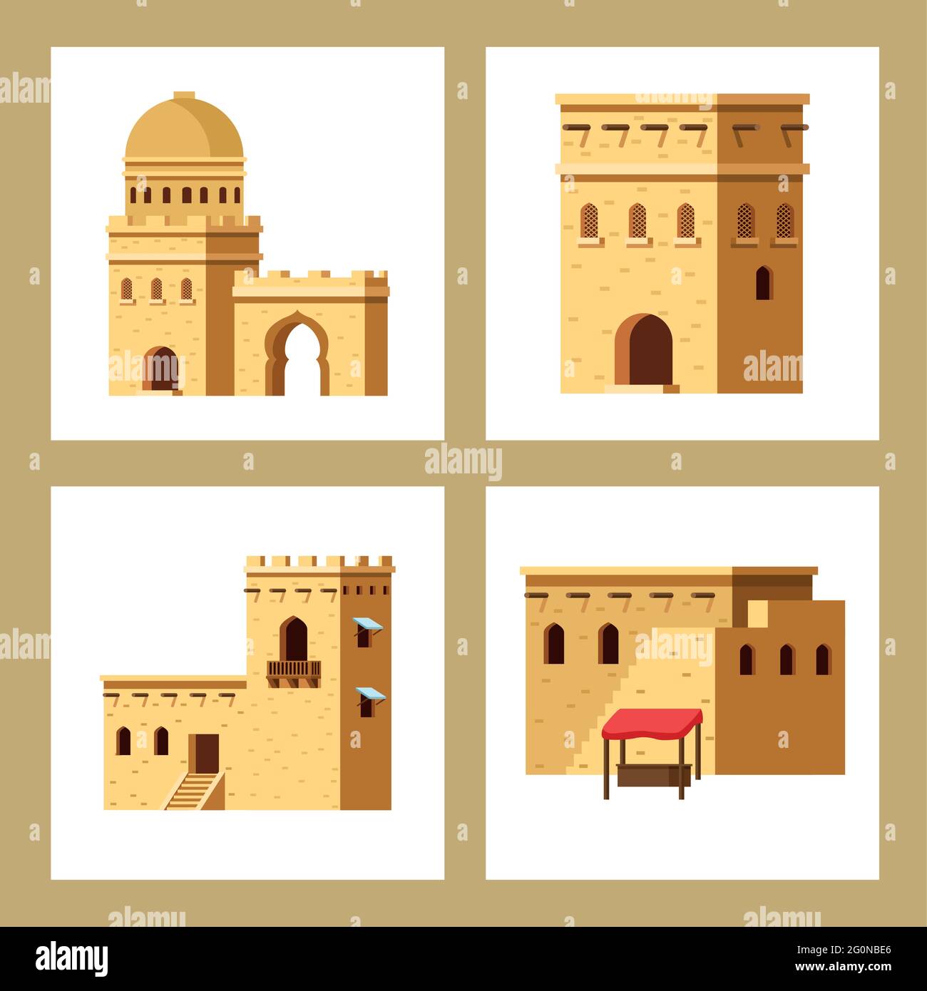 Four temples Stock Vector Images - Alamy