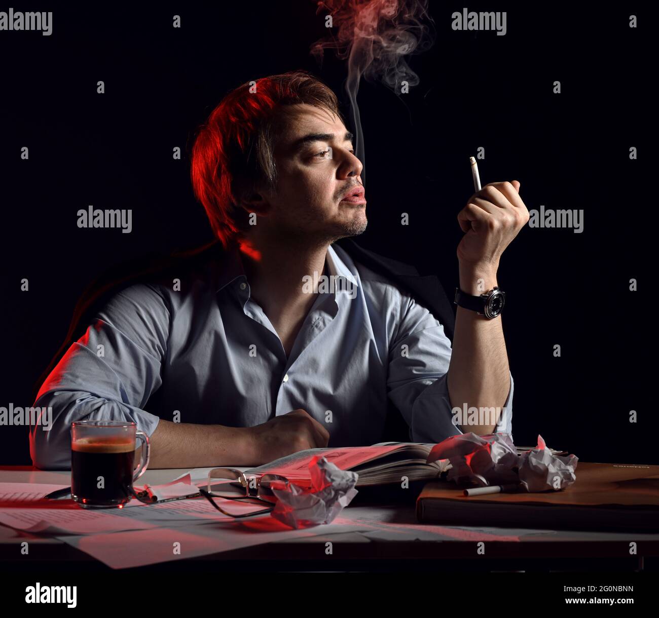 Man pen paper book hi-res stock photography and images - Alamy