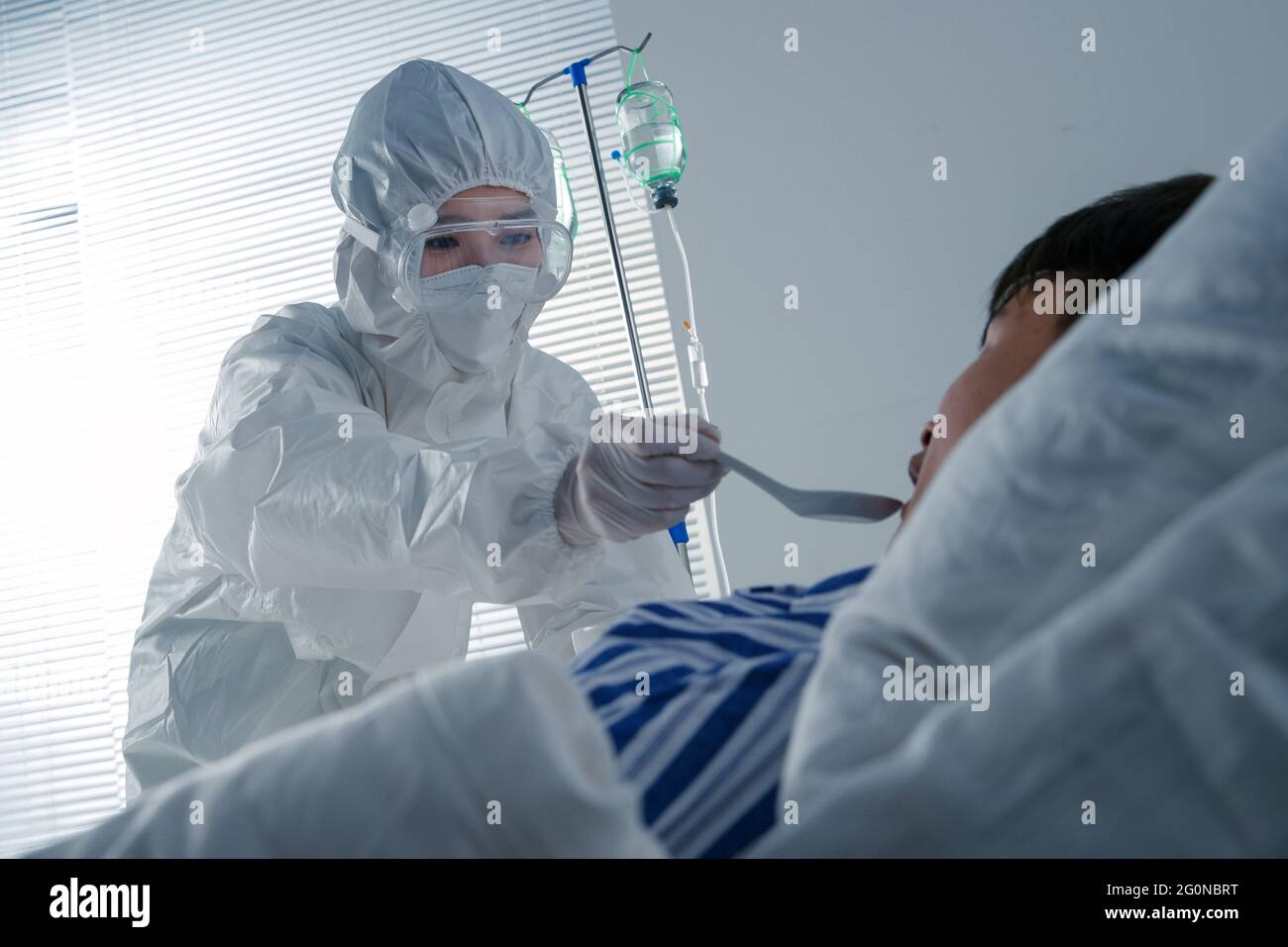 The doctor to take care of the patients have dinner Stock Photo - Alamy