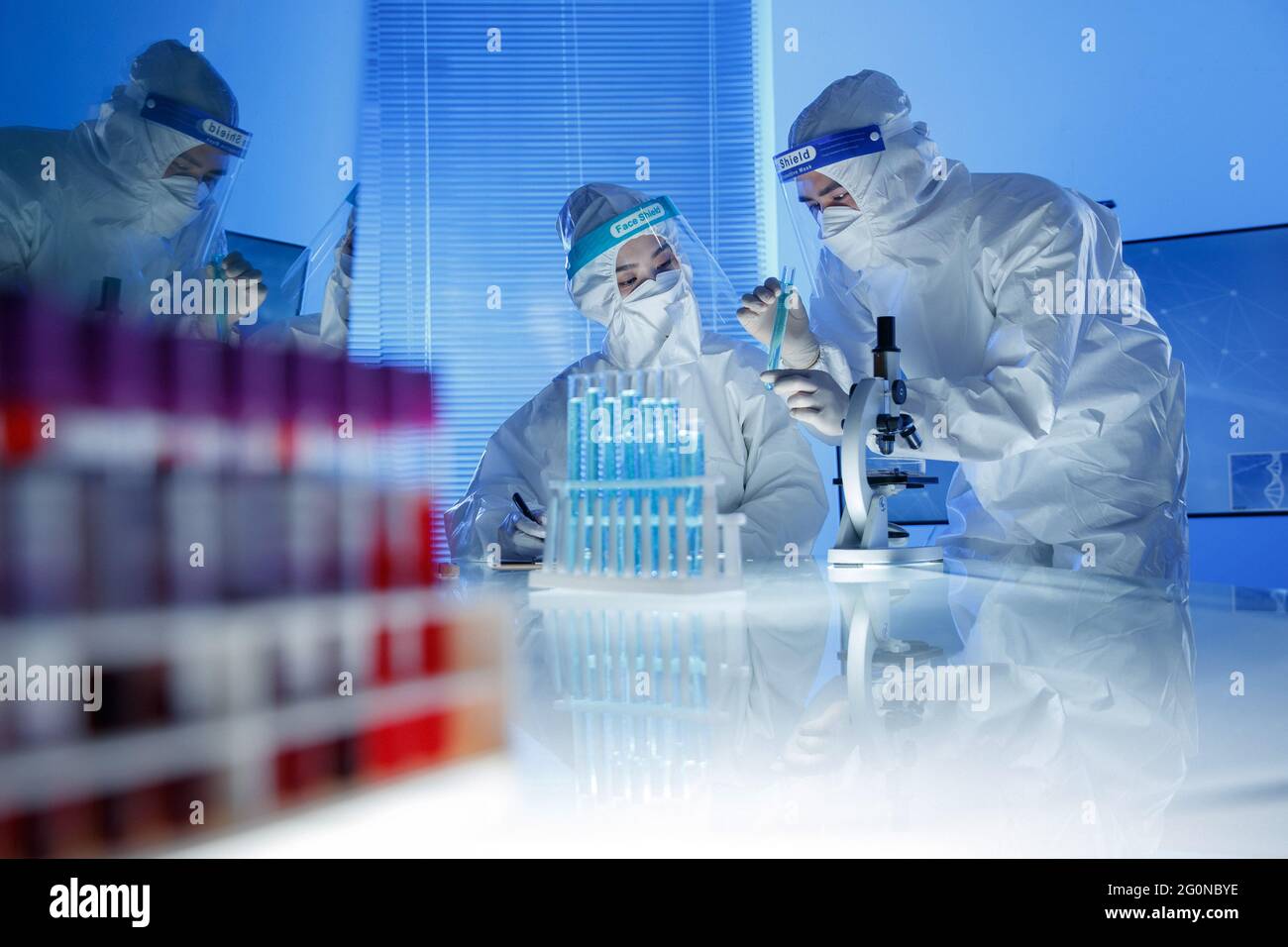 The medical team to do science experiments Stock Photo - Alamy