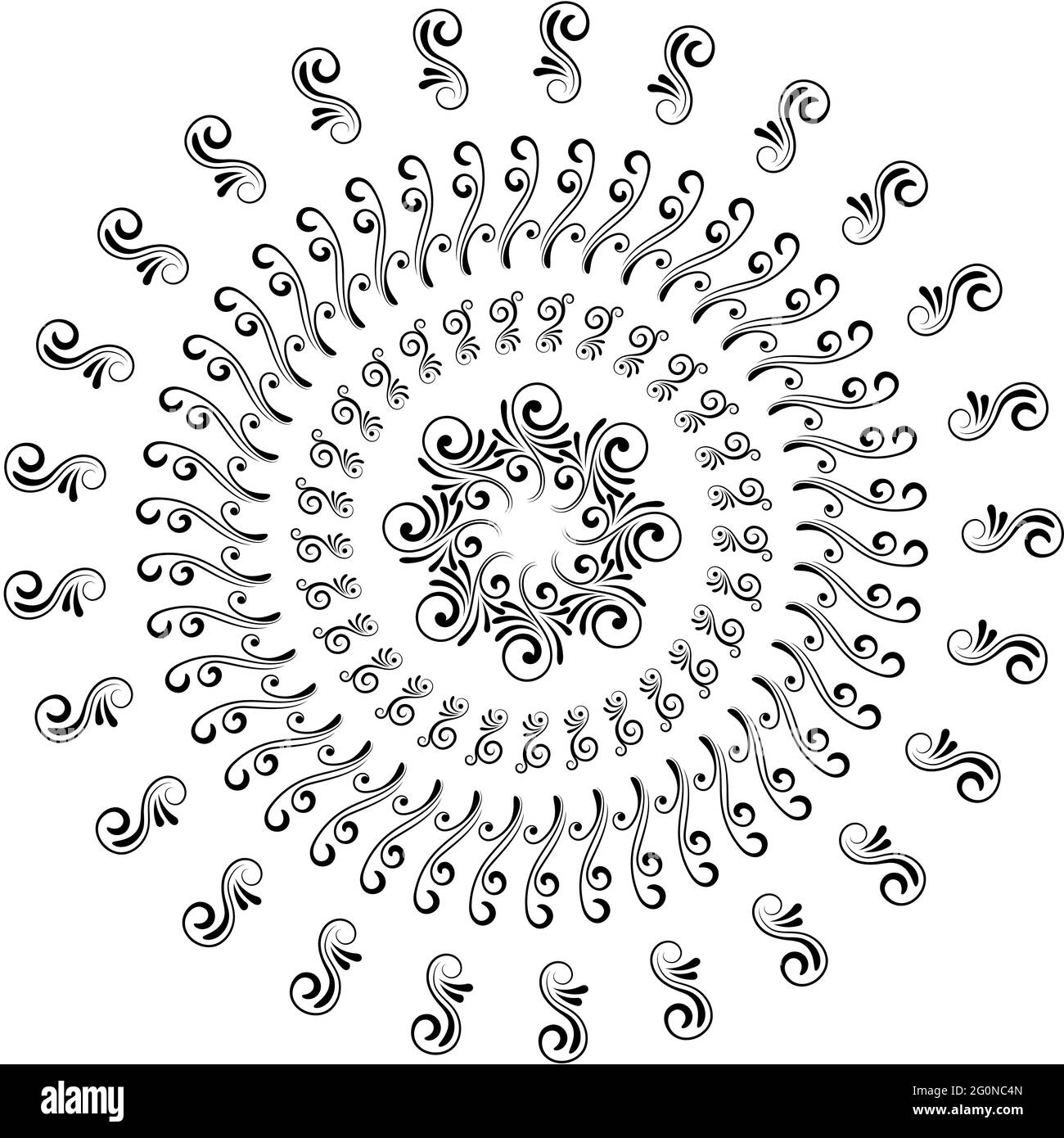 Radial ornamental pattern for fabric prints on a white background Stock ...