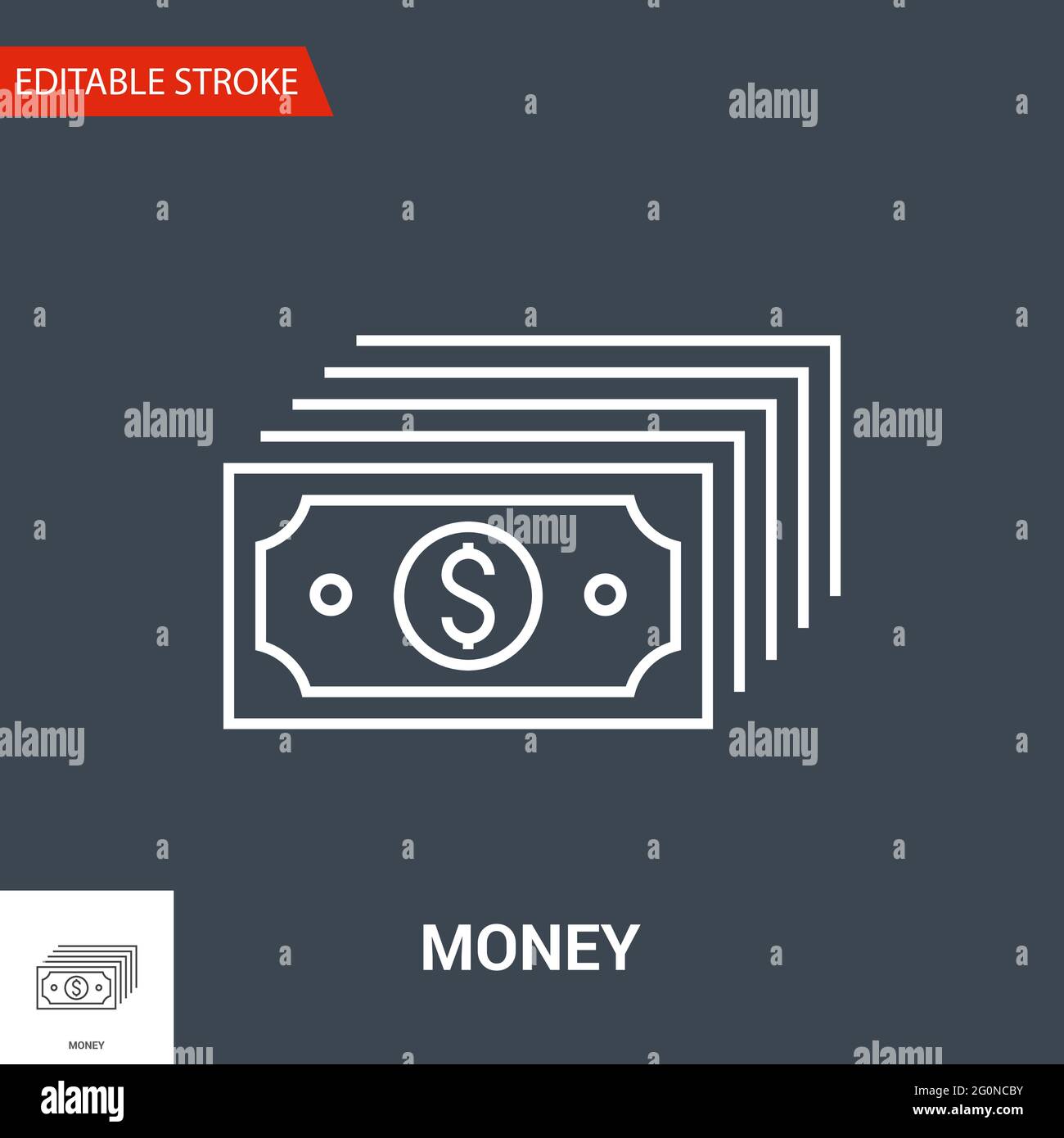 Money Icon. Thin Line Vector Illustration Stock Vector Image & Art - Alamy