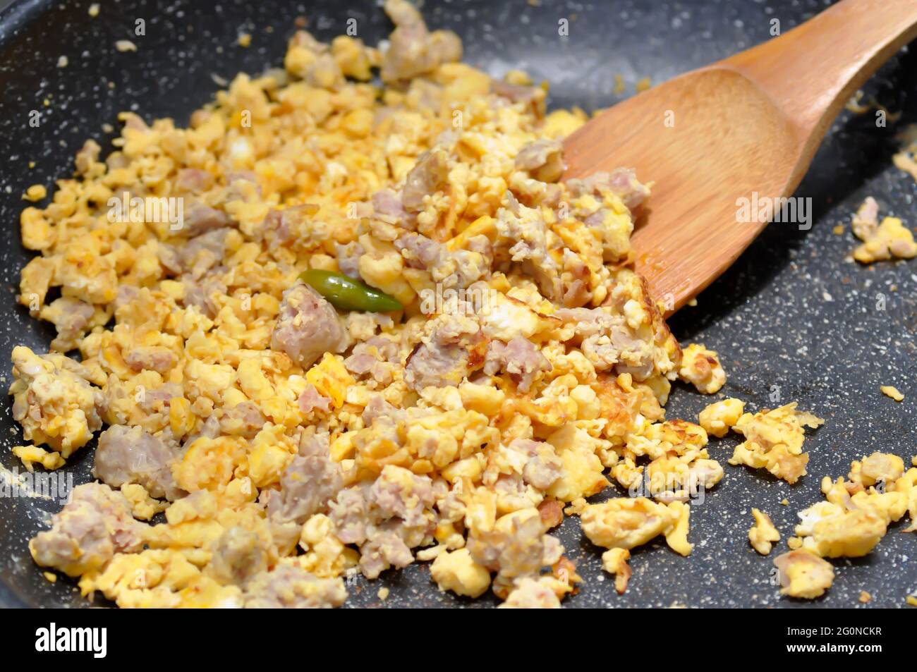 Fried egg omelet minced pork hi-res stock photography and images - Alamy