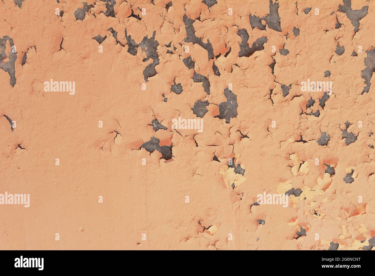 Pink orange pastel grunge texture. Peeling cracked paint on old wall ...