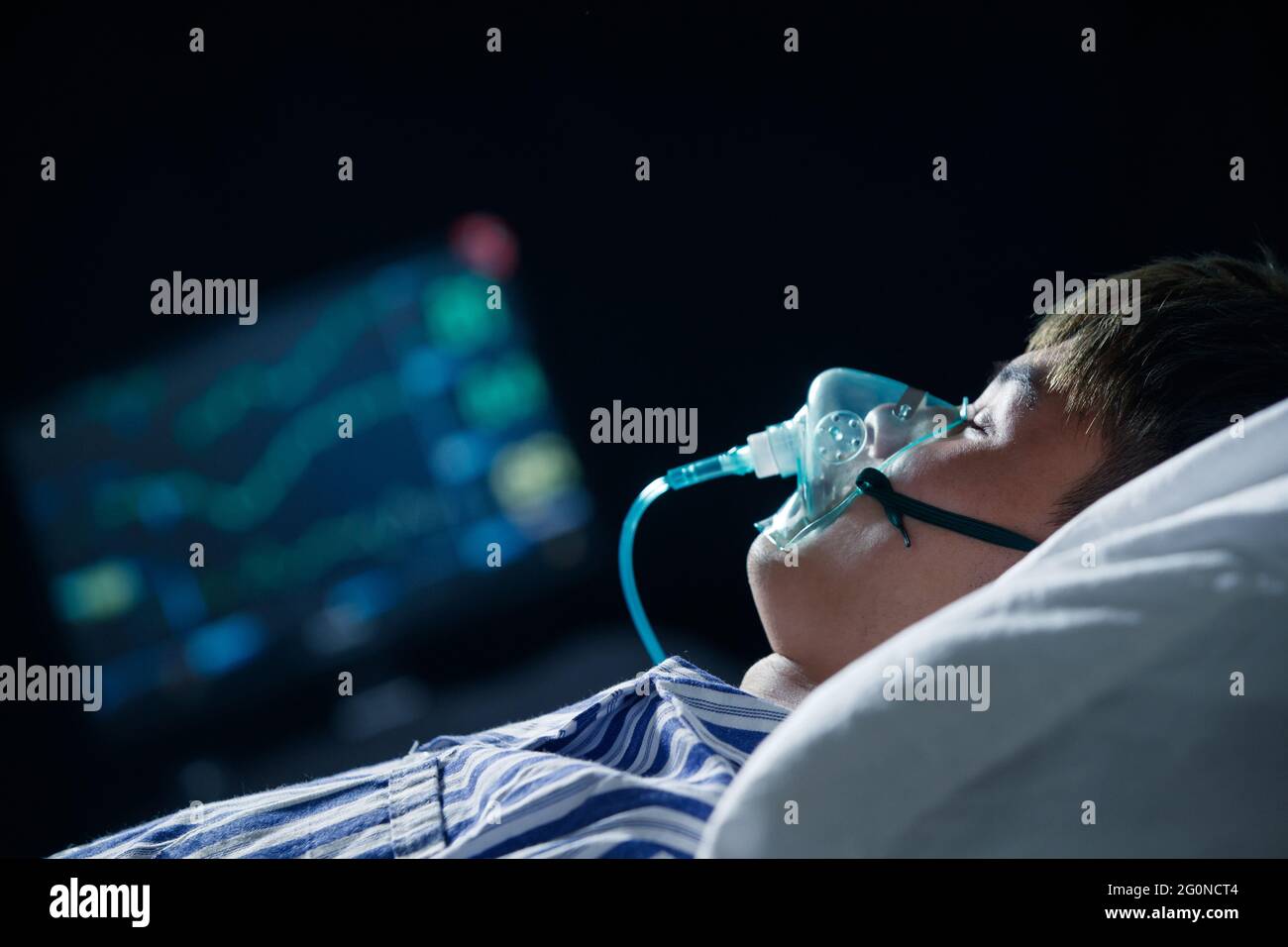 Wearing a mask of the patients Stock Photo - Alamy