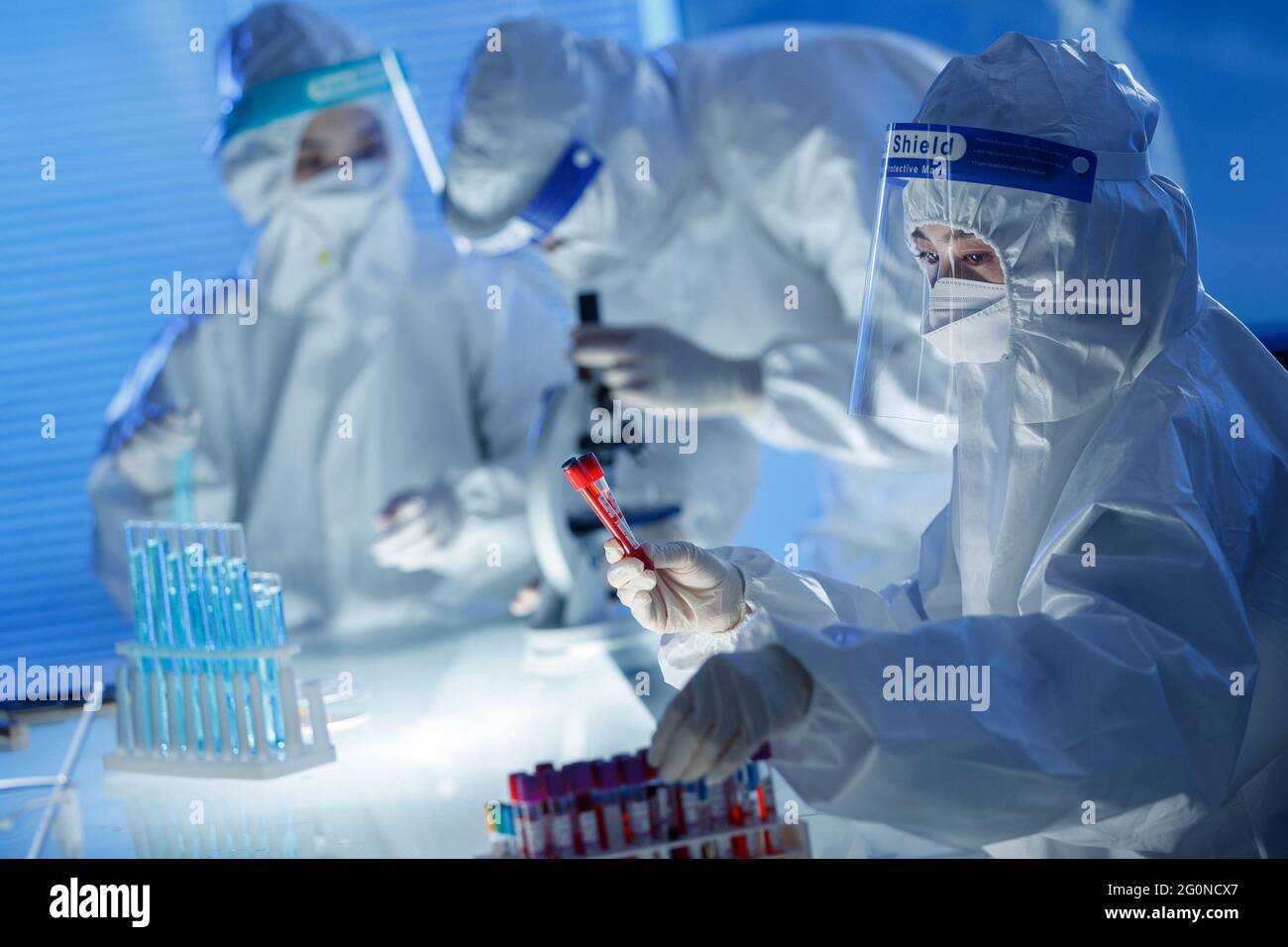 The medical team to do science experiments Stock Photo - Alamy