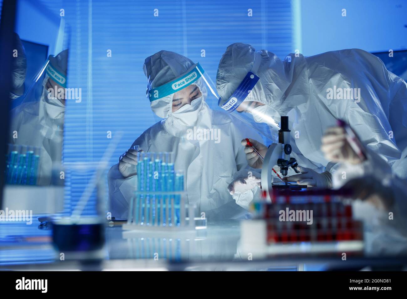 Medical workers do medical experiments Stock Photo - Alamy