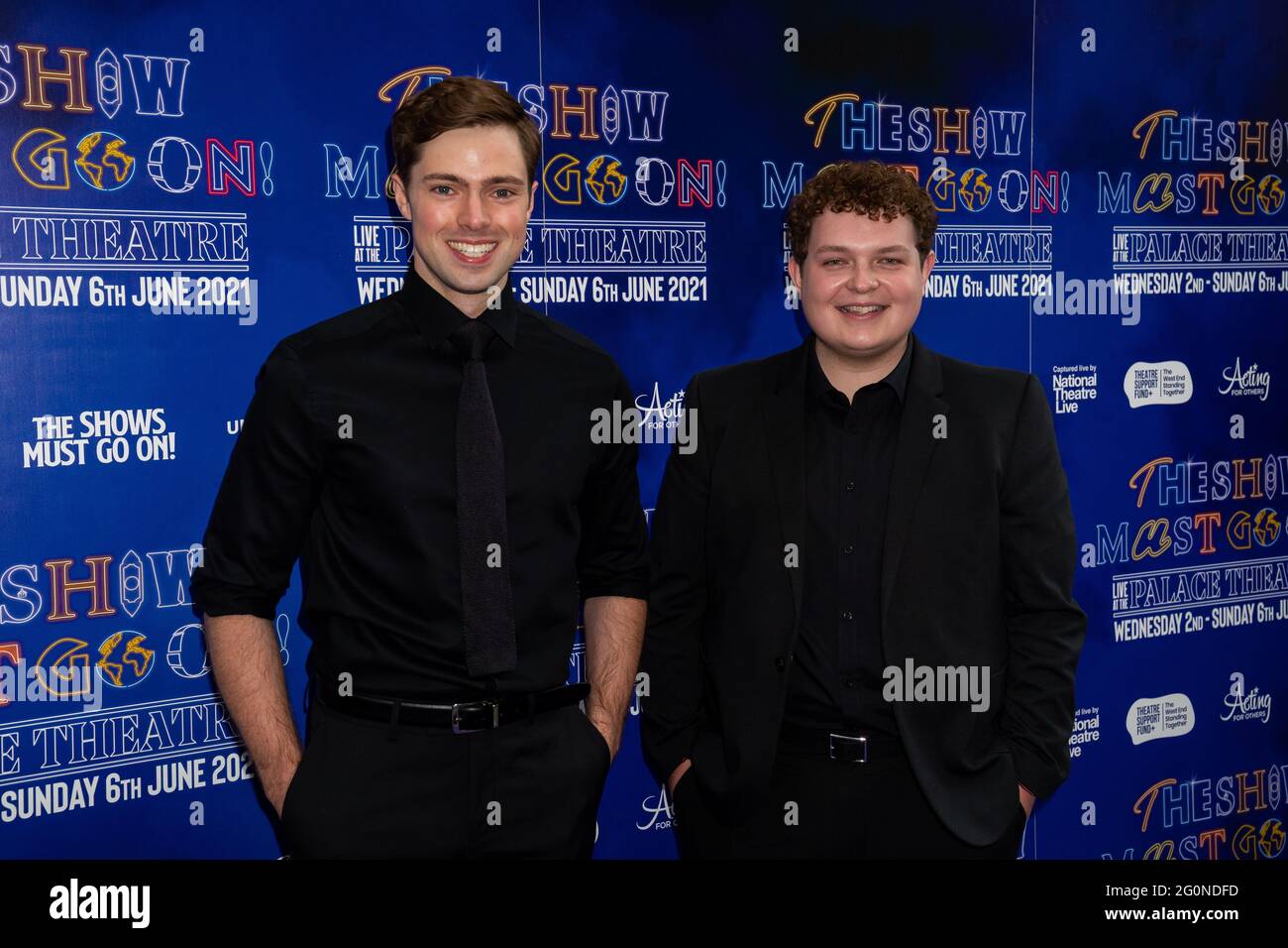 Dom Simpson and Tom Xander during the photocall for The Show Must Go On ...