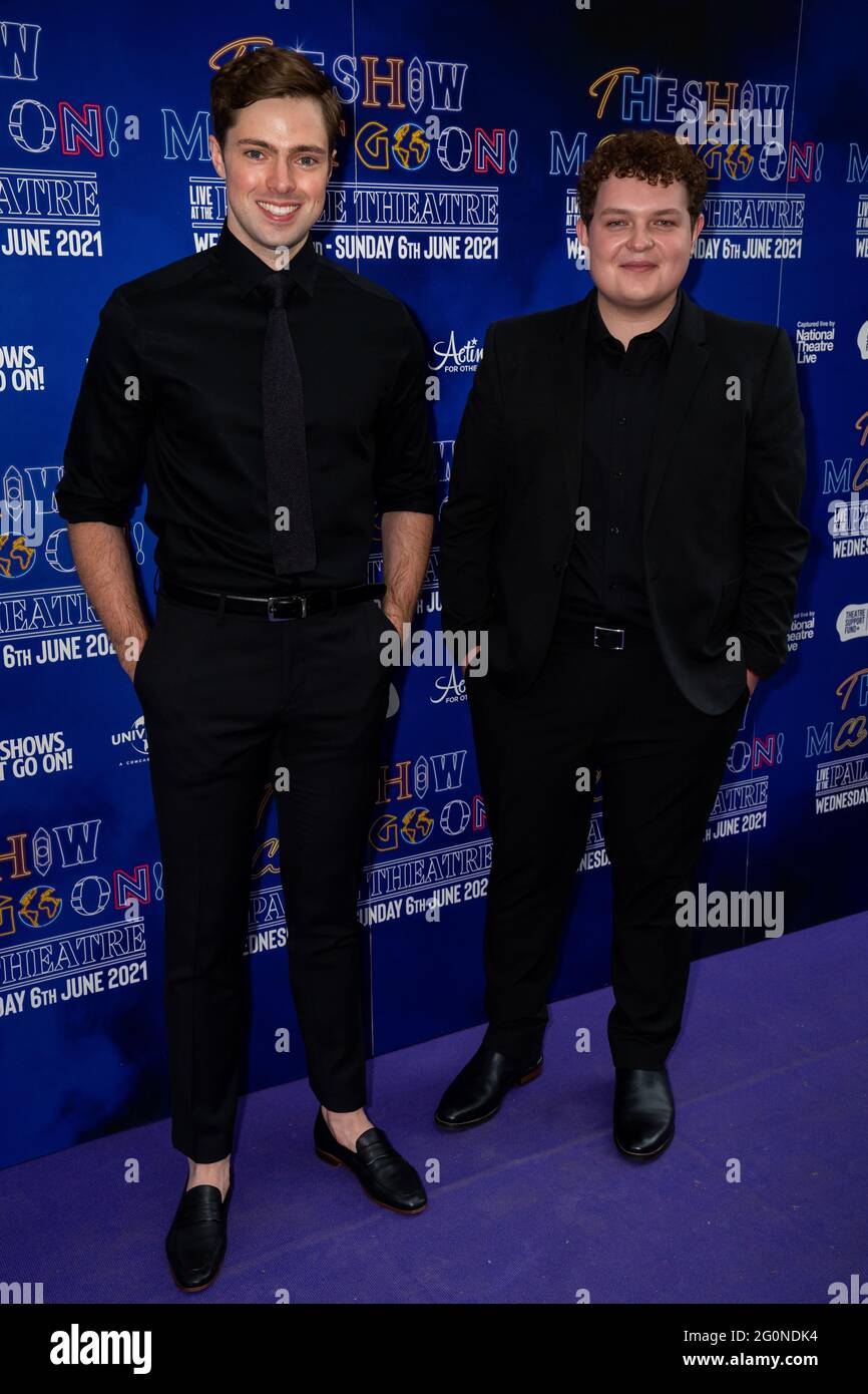 Dom Simpson and Tom Xander during the photocall for The Show Must Go On ...
