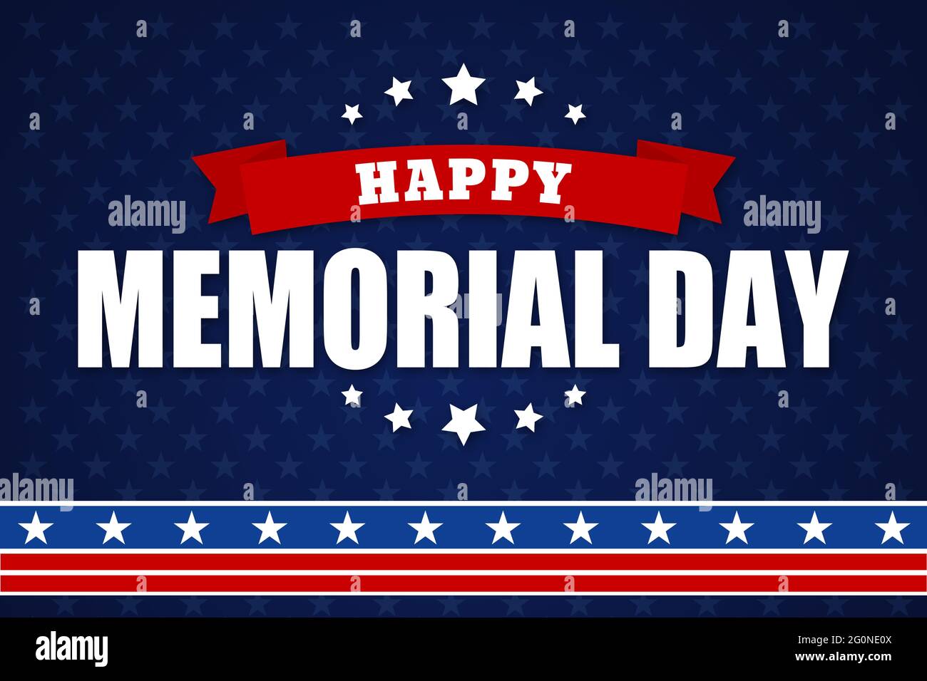 Illustration of US Memorial Day celebration background banner or ...