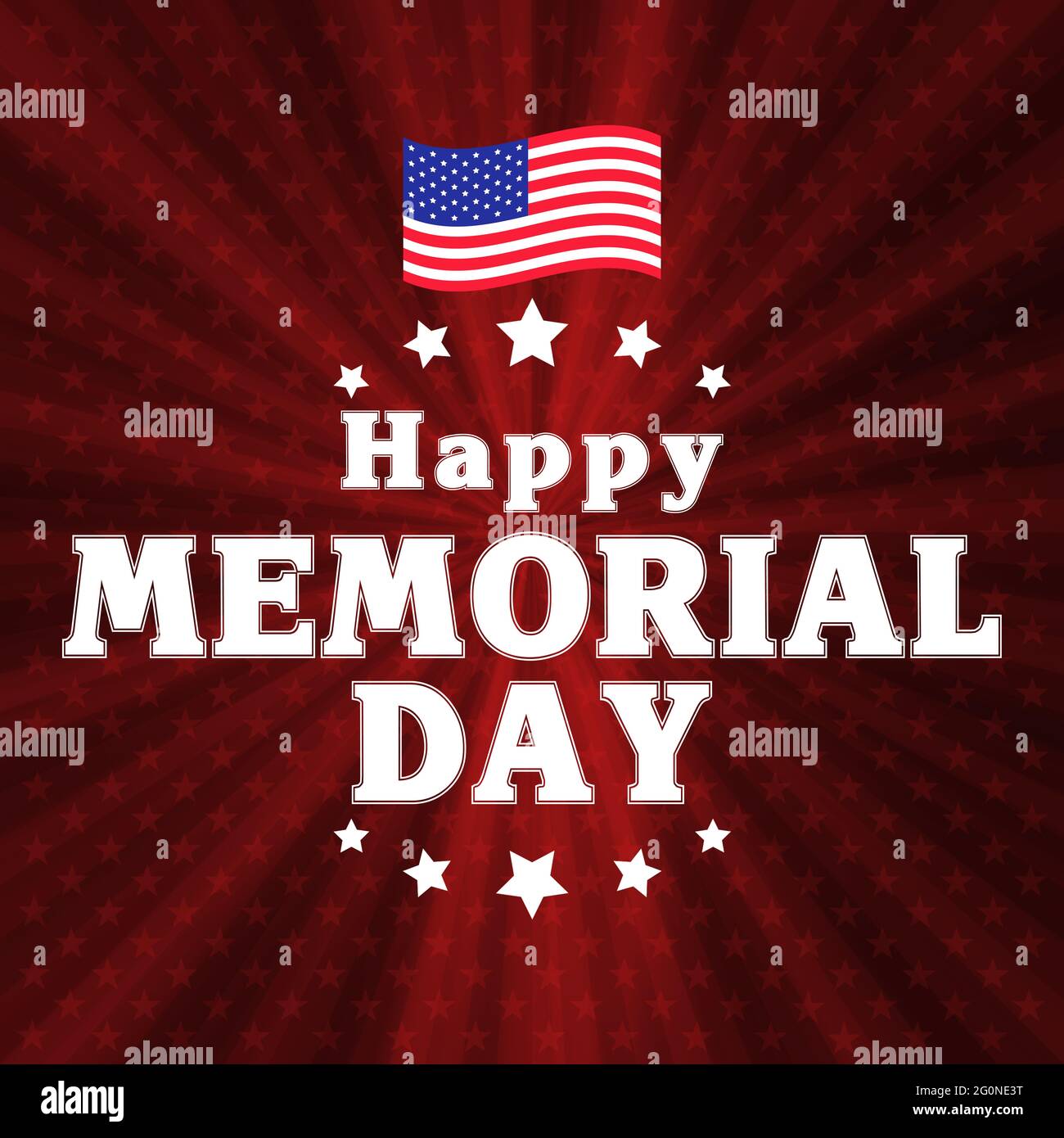Illustration of US Memorial Day celebration background banner or ...
