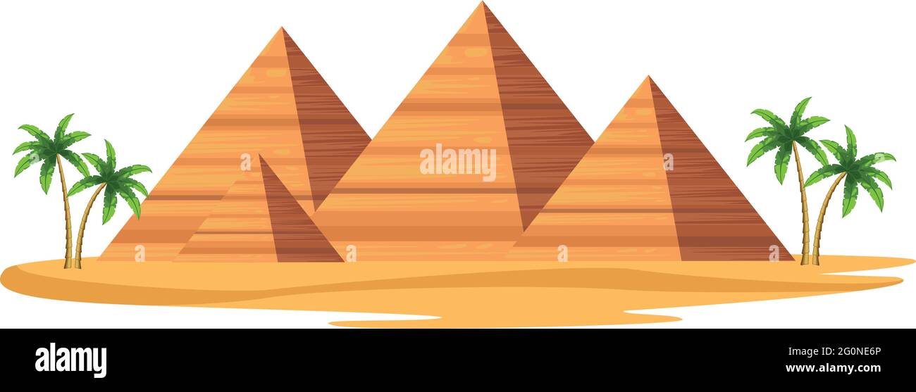 pyramids desert scene Stock Vector Image & Art - Alamy