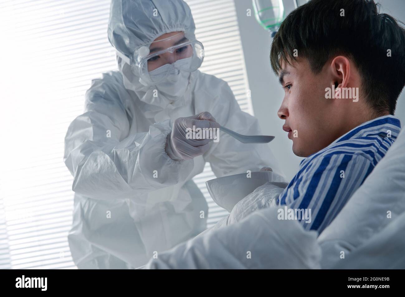 The doctor to take care of the patients have dinner Stock Photo - Alamy