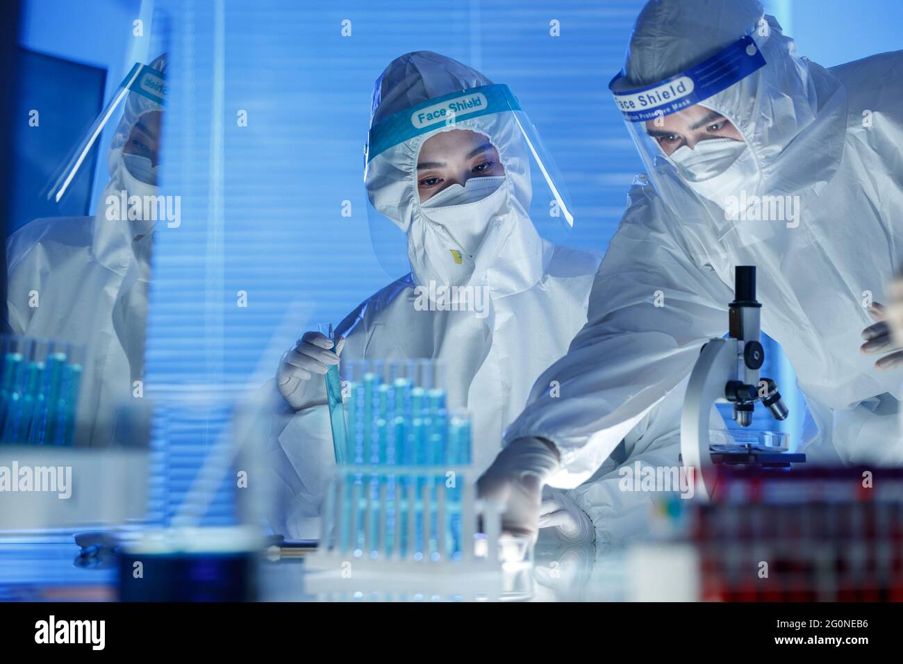 Medical workers do medical experiments Stock Photo - Alamy