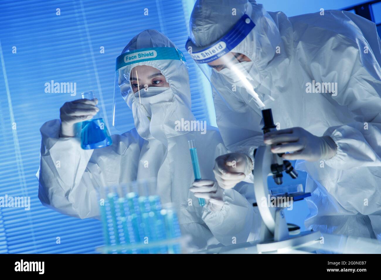 Medical workers do medical experiments Stock Photo - Alamy