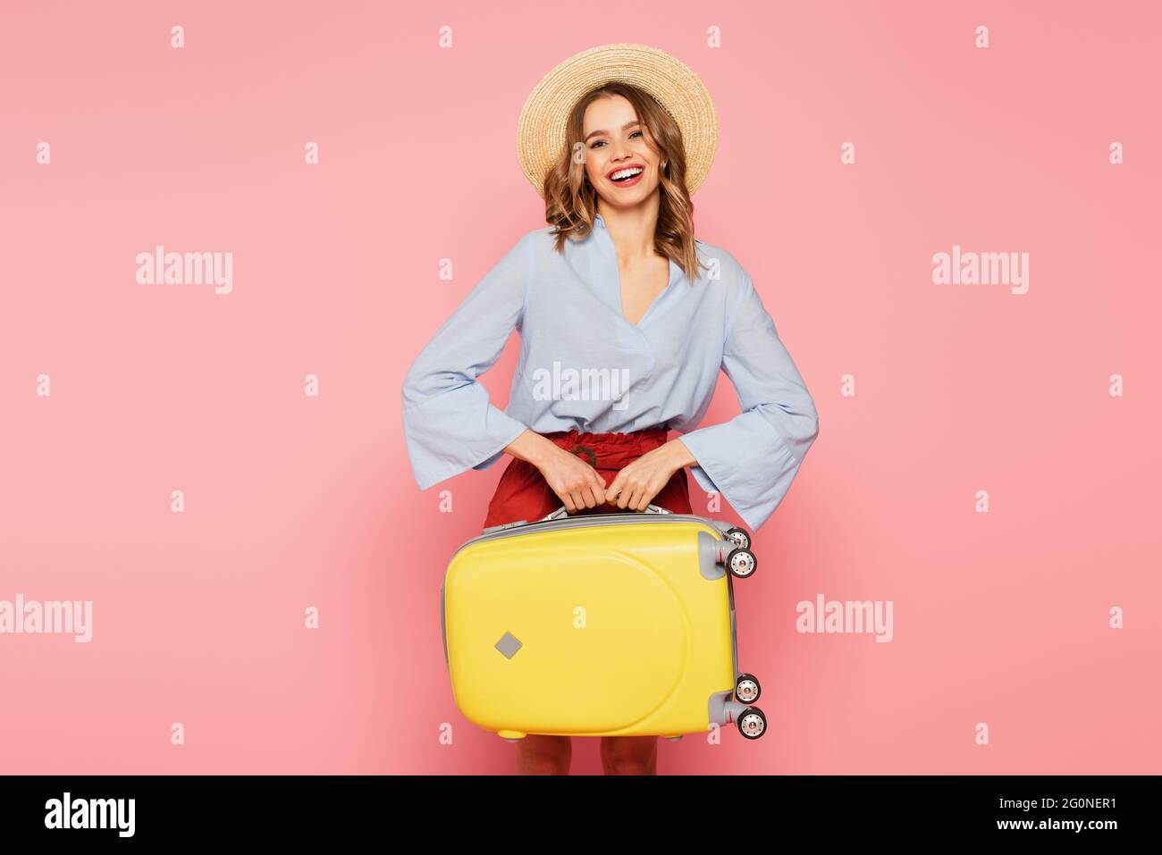 Happy traveler in sun hi-res stock photography and images - Alamy