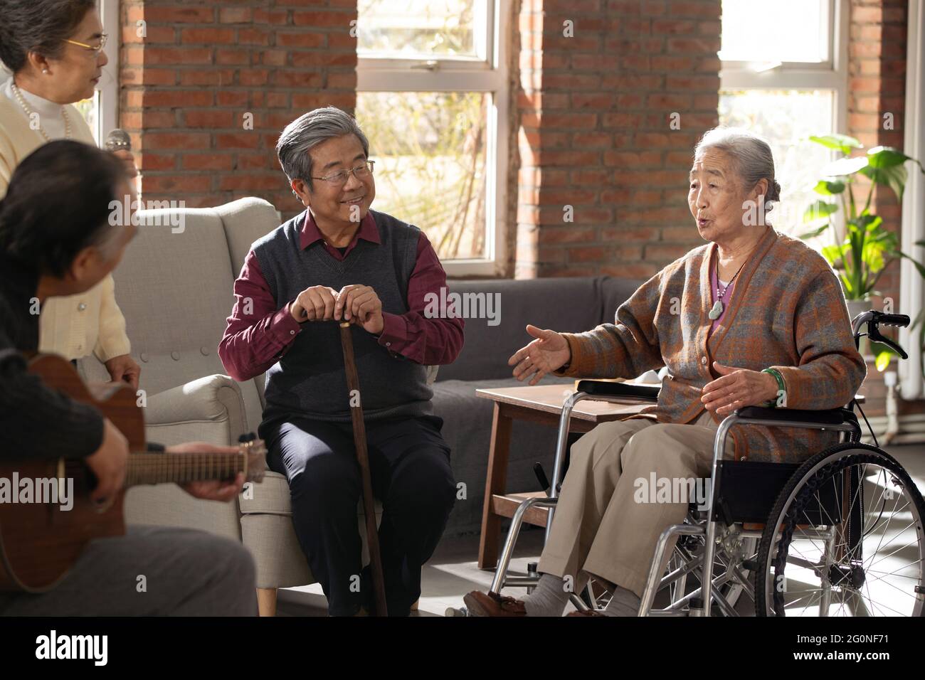 Happiness of the elderly Stock Photo - Alamy