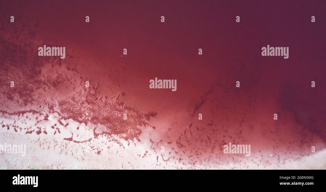 Aerial top view salt harvesting hi-res stock photography and images - Alamy