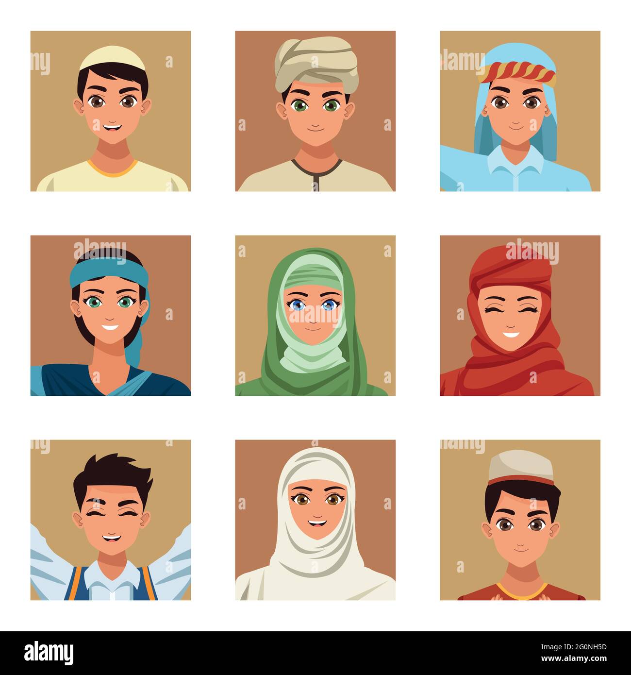 Nine male Stock Vector Images - Alamy