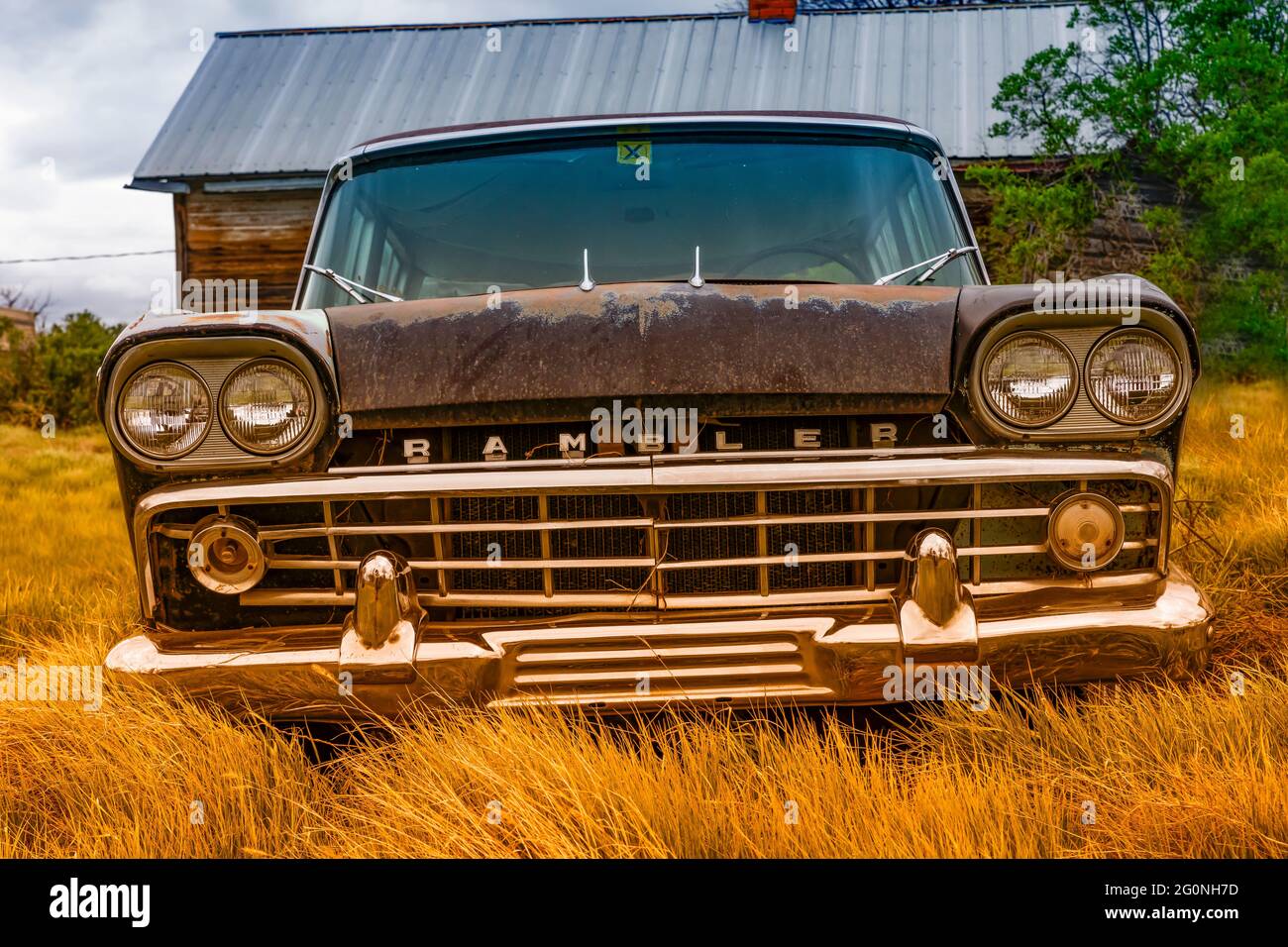 Abandoned 1959 Nash Rambler in the ghost town of Ardmore, South Dakota ...