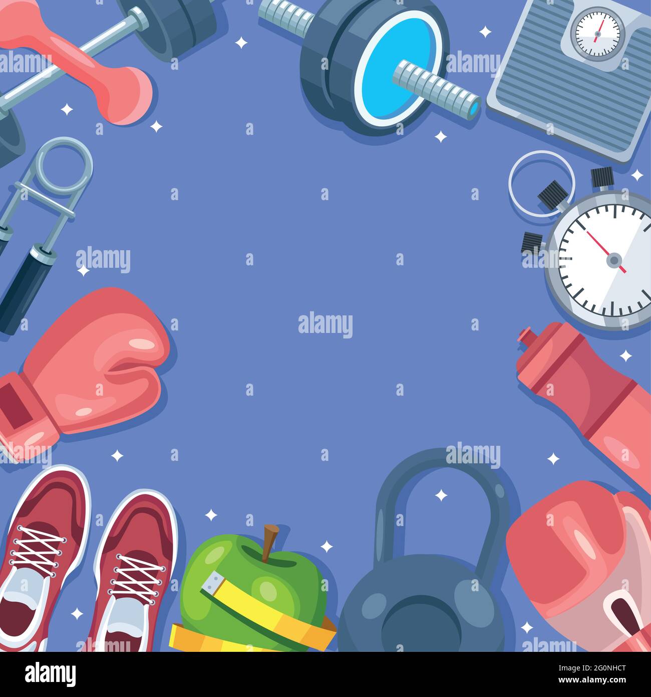 fitness gym equipment frame Stock Vector Image & Art - Alamy