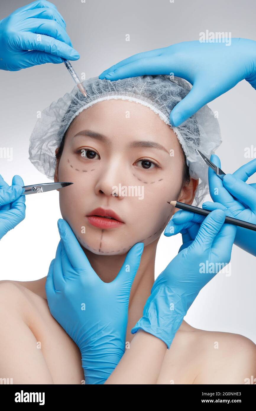 Young women have plastic surgery Stock Photo - Alamy