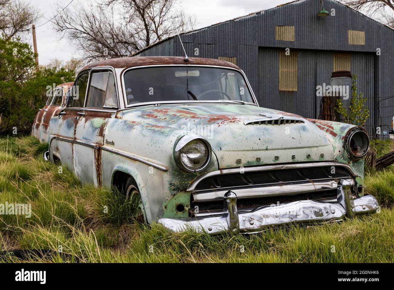 1953 or 1954 Hudson Super Jet abandoned in the ghost town of Ardmore ...