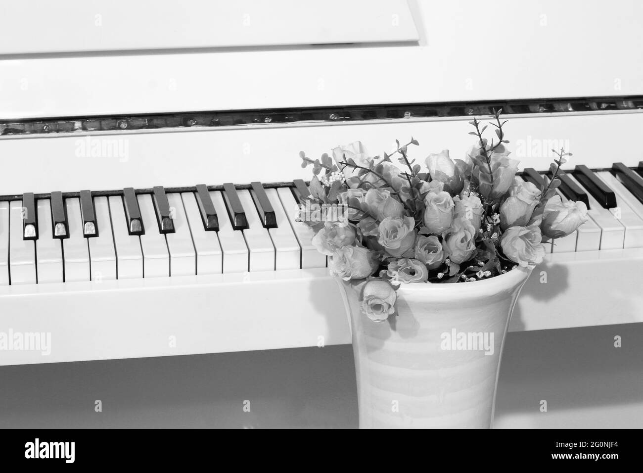 Musical flower arrangement Black and White Stock Photos & Images - Alamy