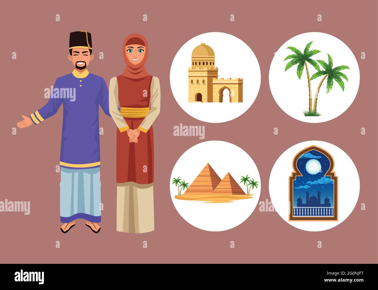 Muslim culture icons Stock Vector Images - Alamy
