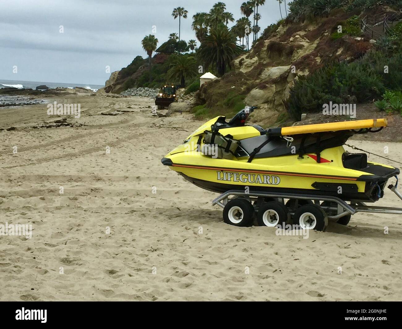 Lifeguard jet ski ready for rescue Stock Photo - Alamy