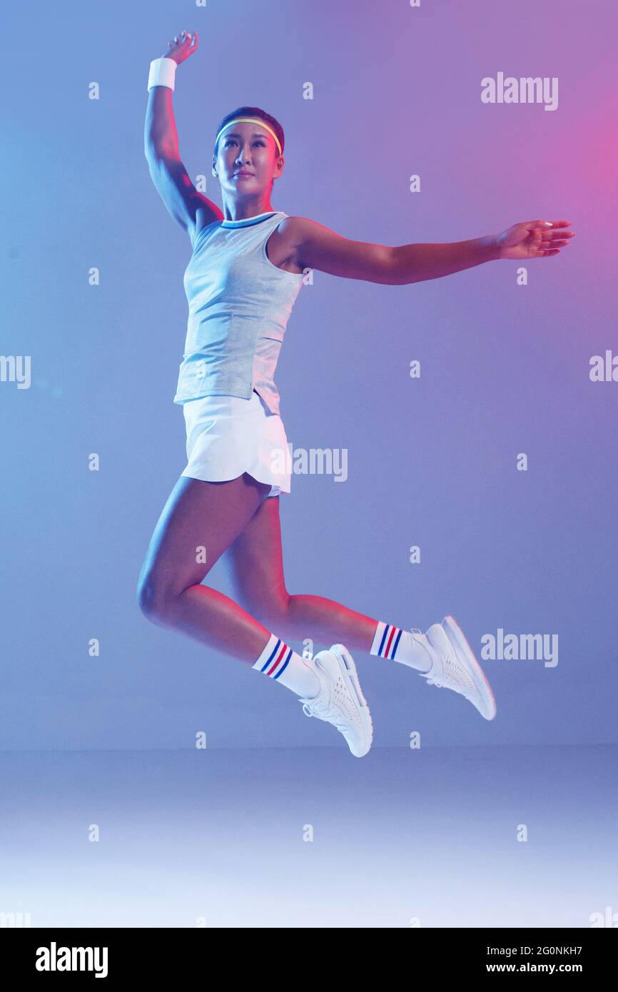 Jumping skill athlete competitive sport determination agility effort hi ...