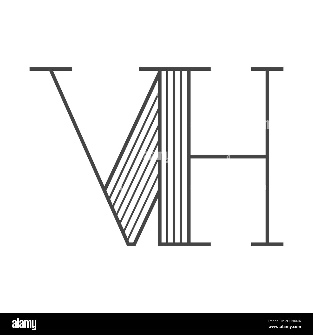 Letter v h logo Black and White Stock Photos & Images - Alamy
