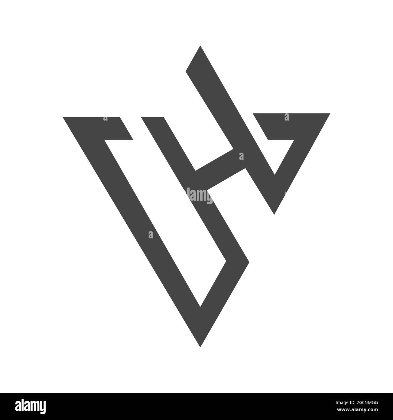 HV, VH, V AND H Abstract initial monogram letter alphabet logo design ...