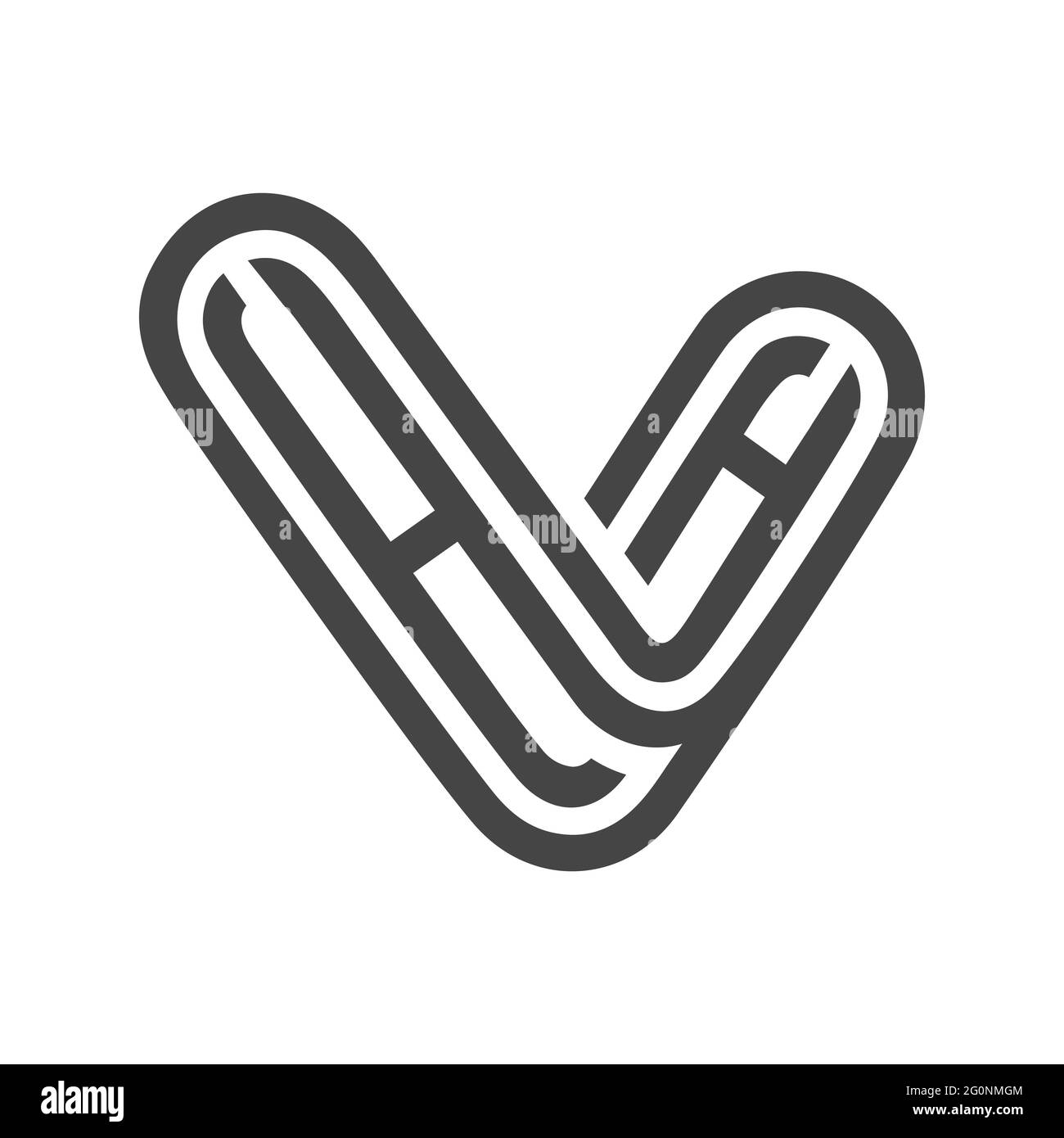 HV, VH, V AND H Abstract initial monogram letter alphabet logo design ...