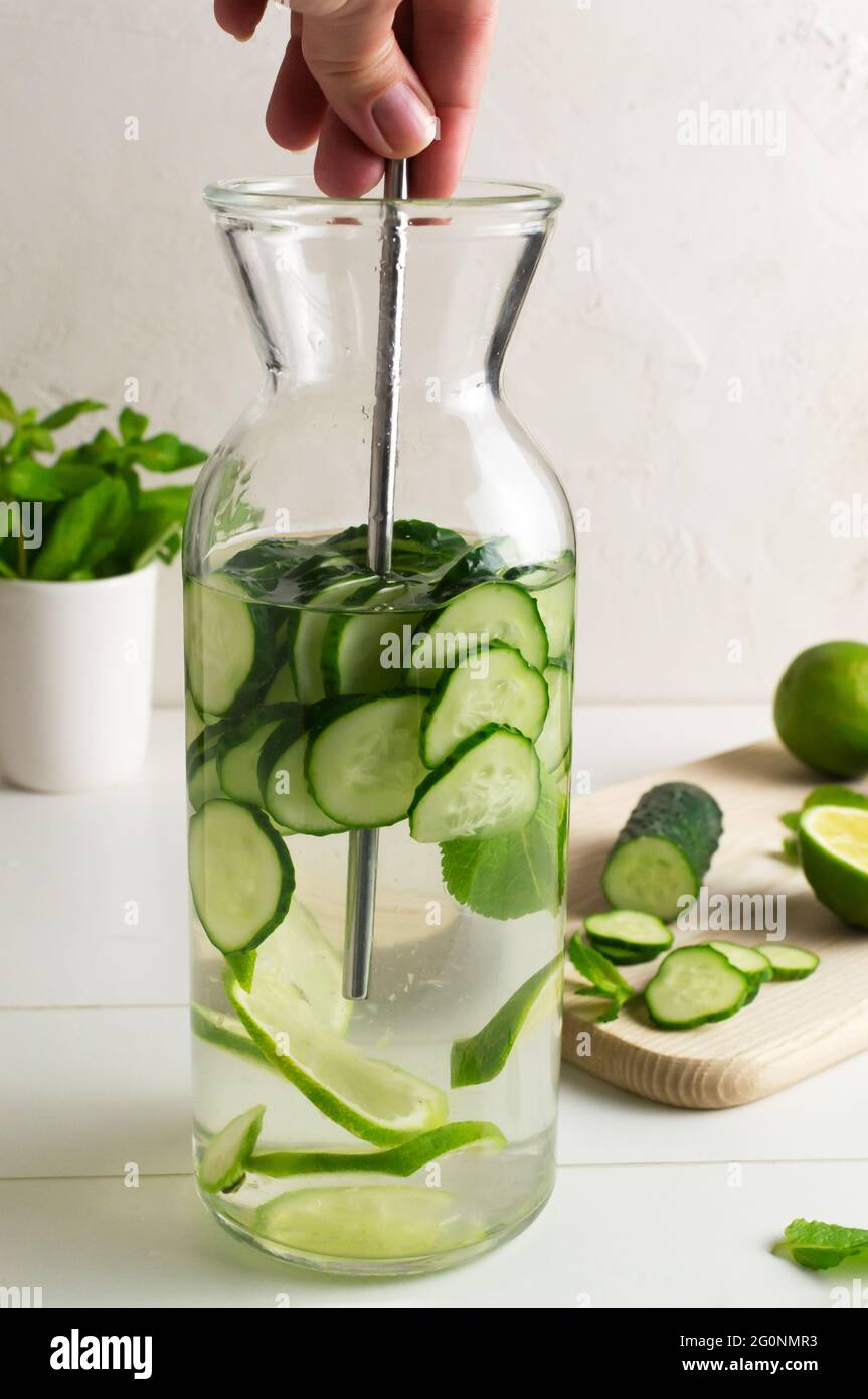 Hand stirring lemonade hi-res stock photography and images - Alamy