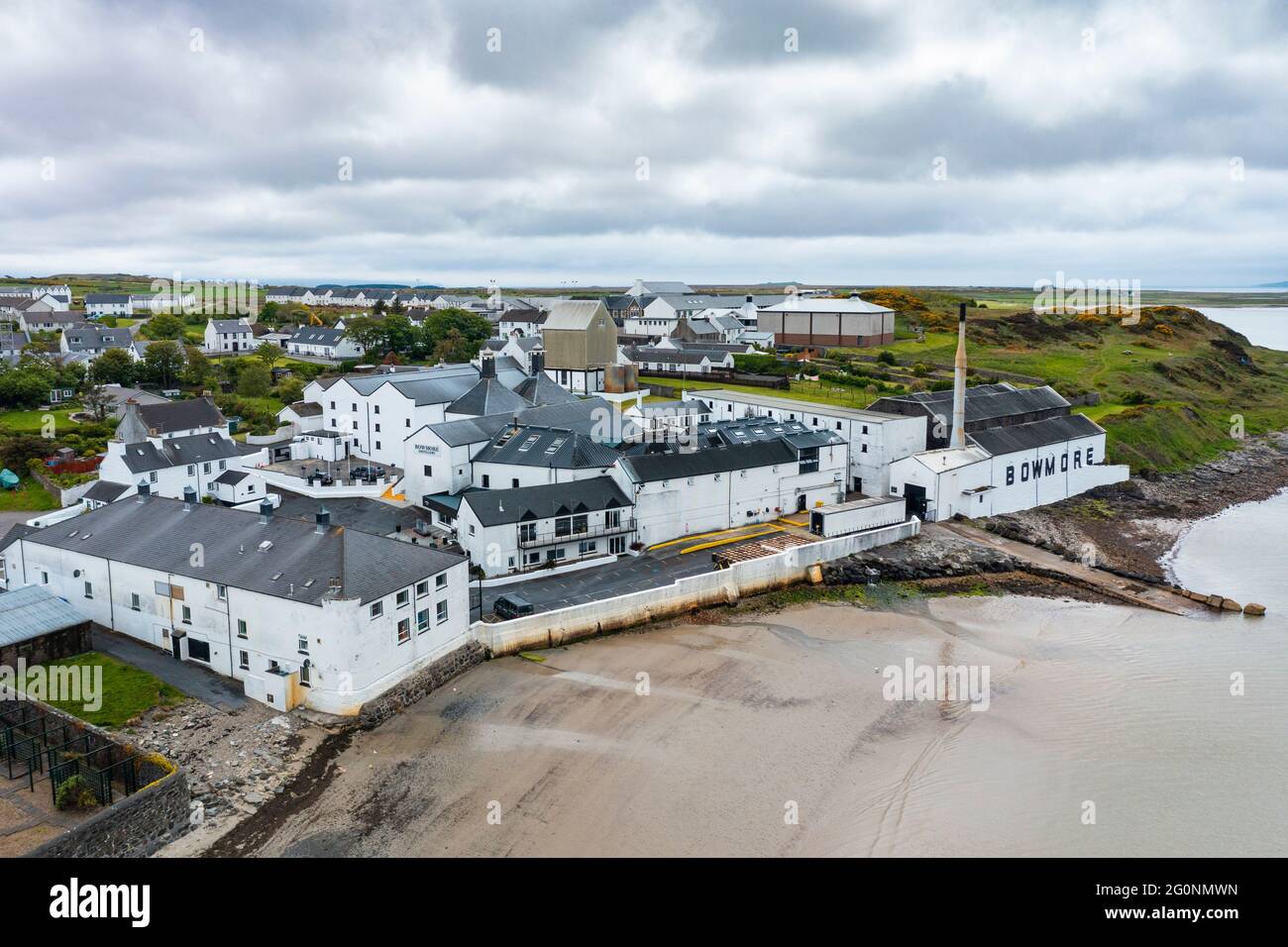 Aerial view bowmore distillery hi-res stock photography and images - Alamy