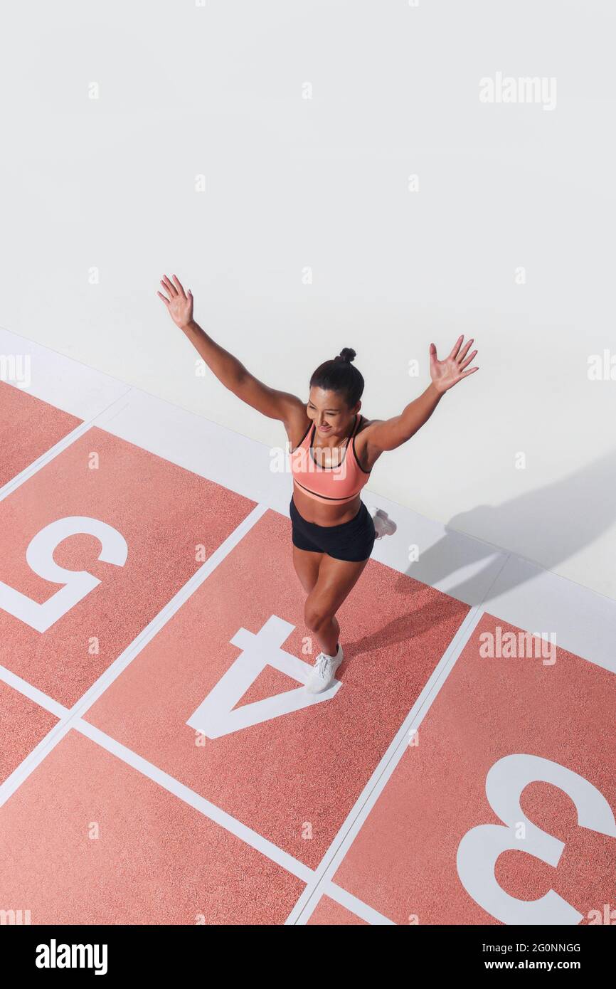 Female athletes celebrate Stock Photo - Alamy