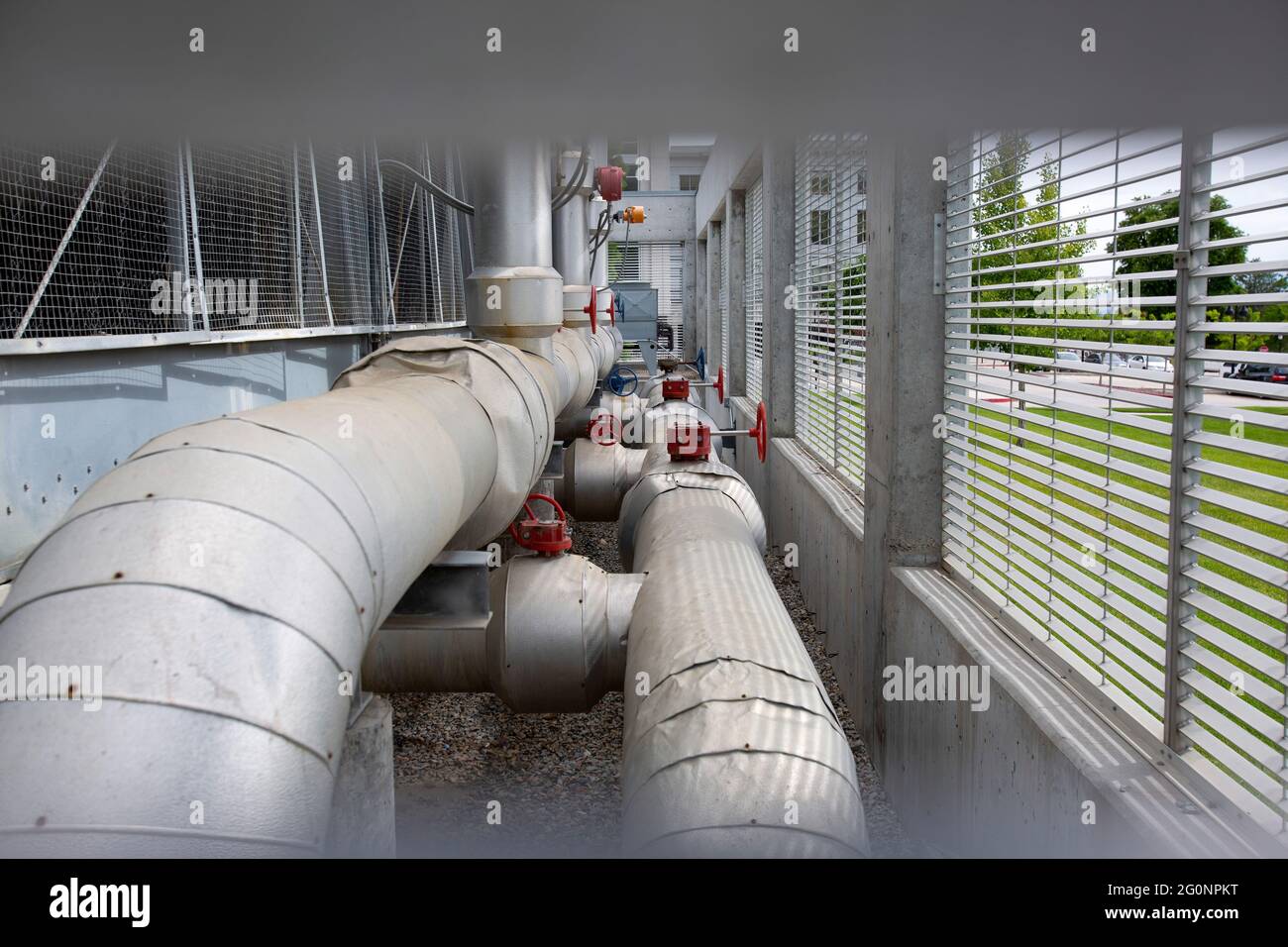 Water pipes inside a building Stock Photo - Alamy