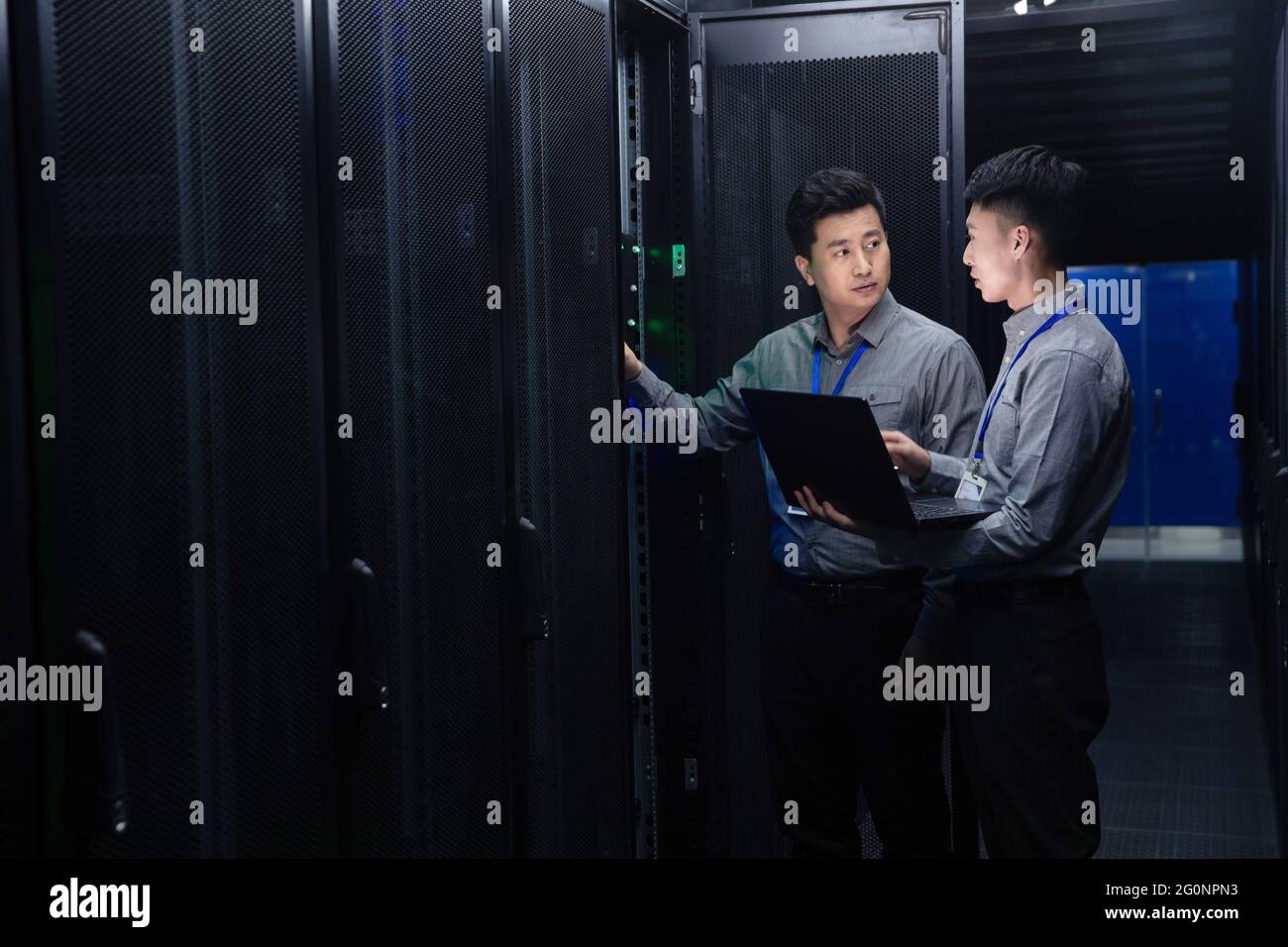 Technical personnel in the maintenance room inspection Stock Photo - Alamy