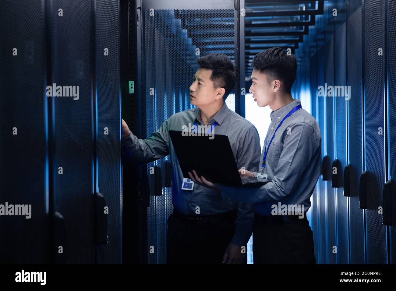 Technical personnel in the maintenance room inspection Stock Photo - Alamy
