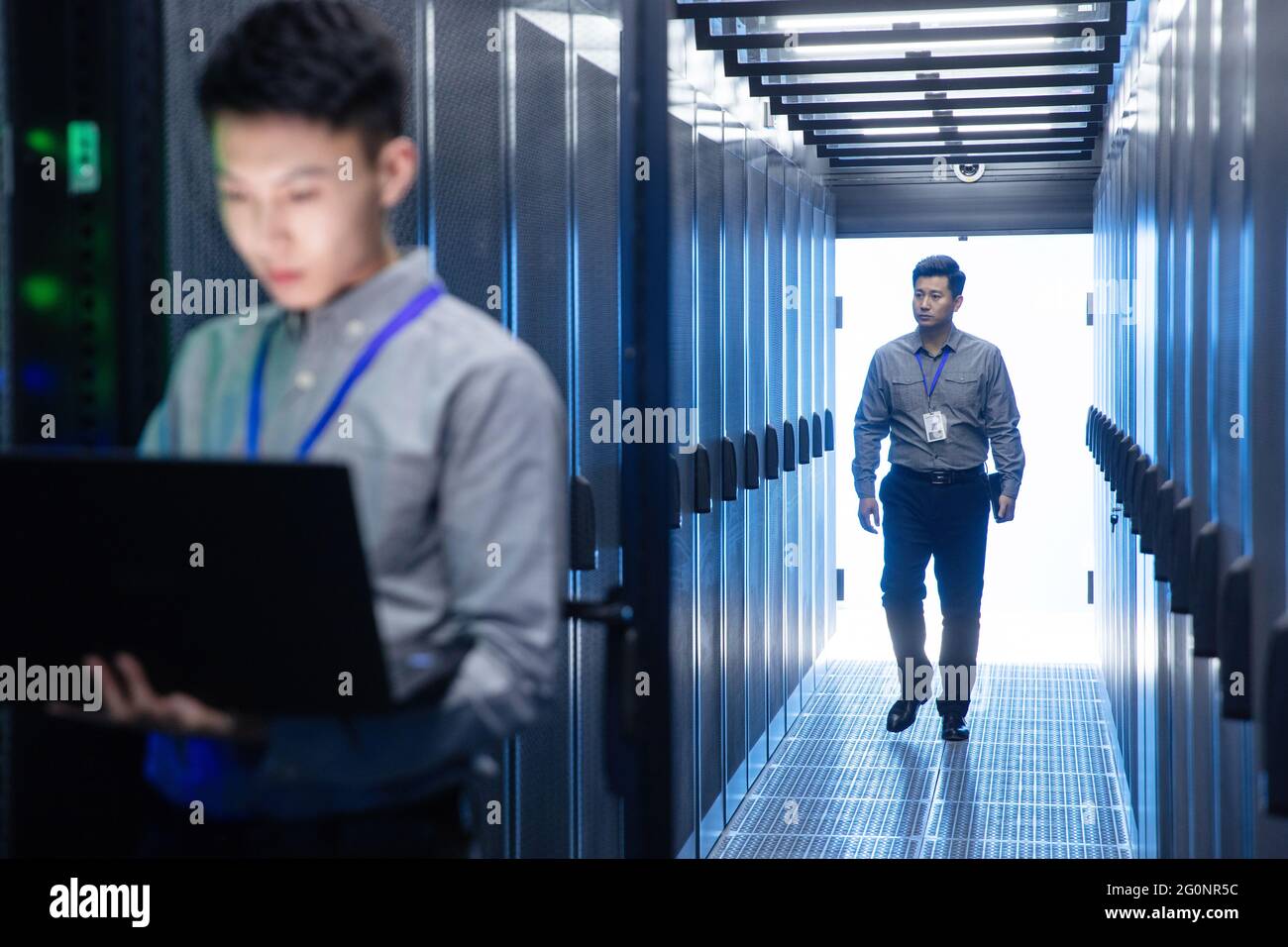 Technical personnel in the maintenance room inspection Stock Photo - Alamy
