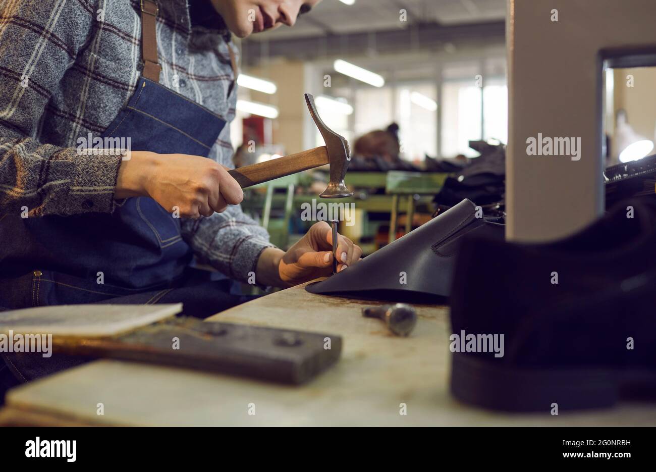 Leather manufacturing tools hi-res stock photography and images - Alamy