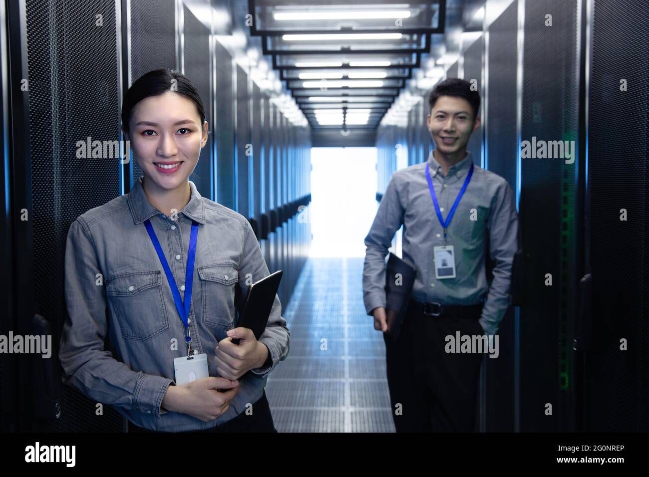 Technical personnel in the room Stock Photo - Alamy