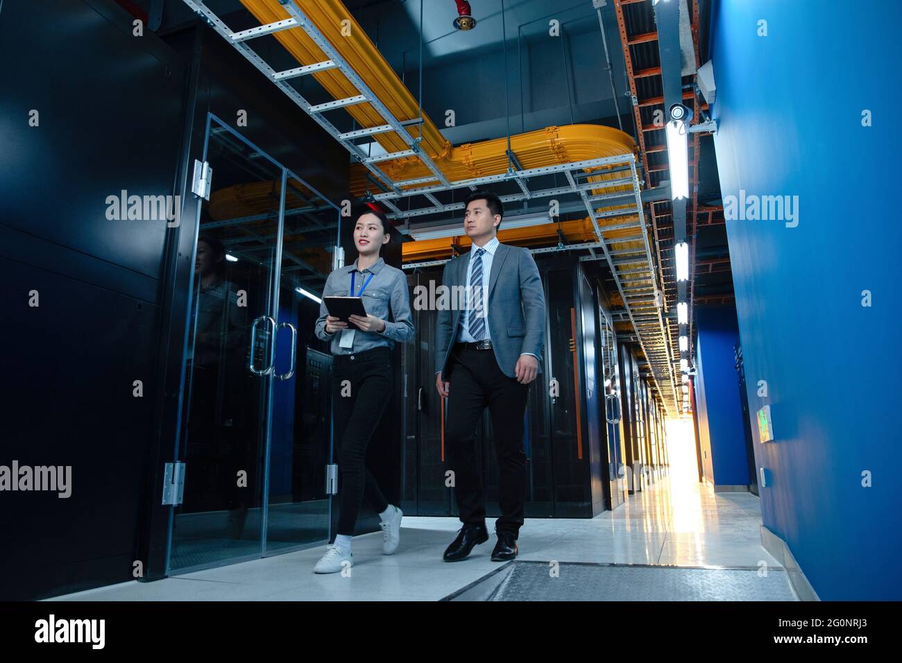 Technical personnel with leadership inspection work at the factory ...